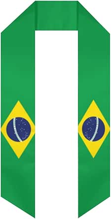 Amazon.com: Brazil Flag Graduation stole sash flag graduation sash for ...