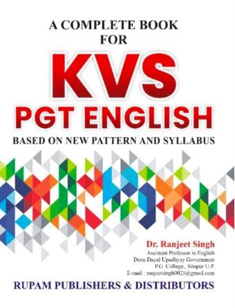 Buy A Complete Book for KVS PGT ENGLISH Based on New Pattern and ...