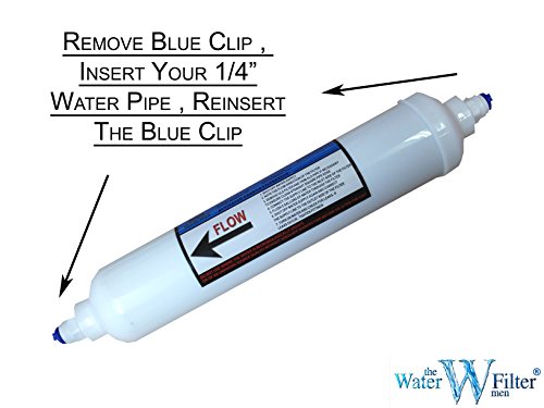 Inline Undersink Water Filter System Replacement Activated Carbon Water ...