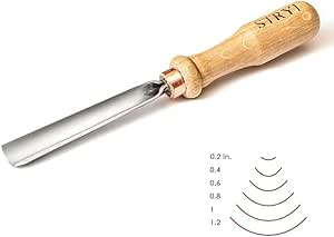 Stryi Wood Carving Gouge 0.8 Inch Blade Wide #8 Radial Profile, Wood ...