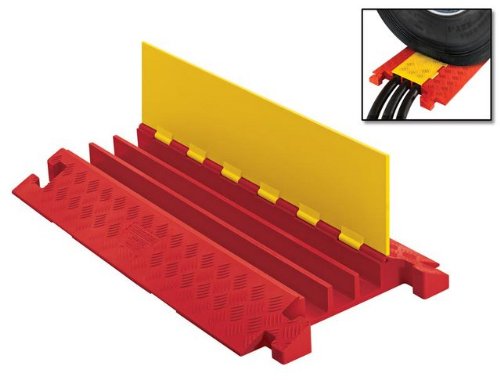 Multi-Channel Cable Guard, 36"x20"x3", 3 Straight Channel Protector ...