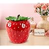 Amazon.com: dgudgu Strawberry Candy Jar With Lid Red Candy Container ...