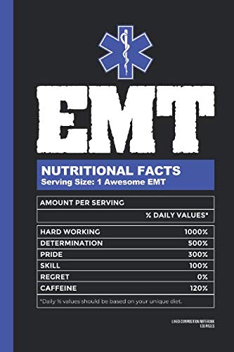 EMT Nutrition Facts: An EMT Vitals Themed Notebook: Studios, ZenZen ...