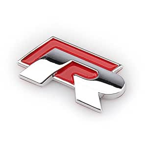 Careflection Graphics Decal Volkswagen R Badges Emblem Sticker (Red ...