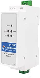 YAKZALAX DIN-Rail RS485 to Ethernet Converter RS485 to TCP/IP Server Module Modbus Gateway ...