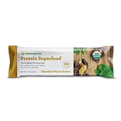 Amazing Grass Protein Superfood Plant Based Protein Bar - Chocolate ...