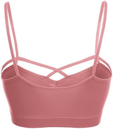 Luna Flower Women's Cross Strappy Bralette - Seamless Sexy Front Cut ...