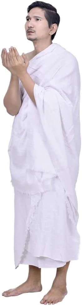 Amazon.com: 100% Cotton Ihram for Men, 2-Piece Hajj & Umrah Set – 110 x ...