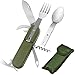 EZYoutdoor 7-in-1 Camping Utensils - Portable Stainless Steel Camping ...