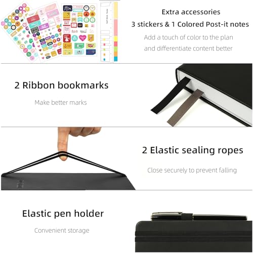 Snapklik.com : 2024 Leather Planner, 2024 Calendar 12 Month Planner 6 X ...