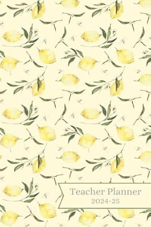Lemon Teacher Planner 2024-25: A5 Week-to-view teacher diary for 2024 ...