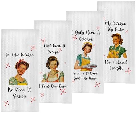 Amazon.com: Kemingni Funny Kitchen Towels, Funny Tea Towels for Baking ...