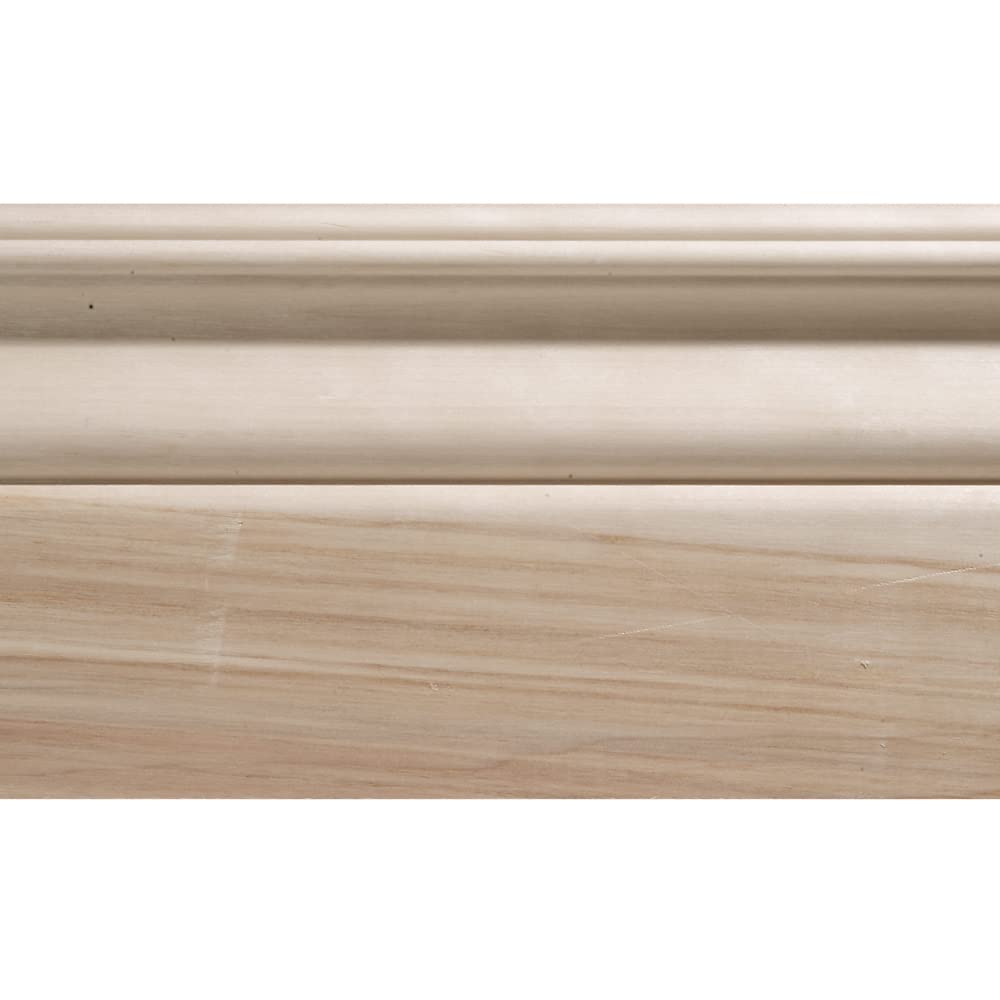 Decorative Trim Molding 4ft Unfinished White Hardwood Base Moulding ...