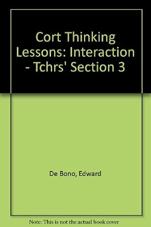 Amazon.com: Cort Thinking Program, Teacher's Notes: Cort 3 ...