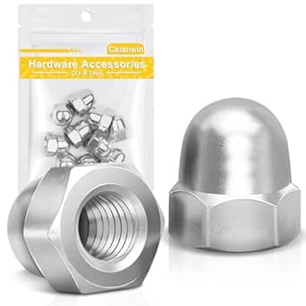 M8 Dome Nut Caps 10Pcs,Caianwin DIN 1587 Dome Cap Nuts Stainless Steel A2 V2 Hex Dome Cap Nuts ...
