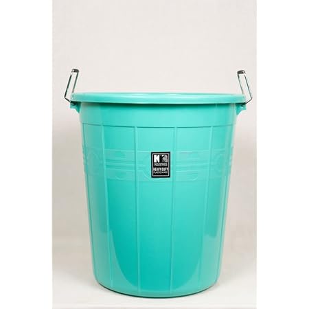 KKR Industries Large Round Plastic Bin with Handle I Large Heavy Duty ...