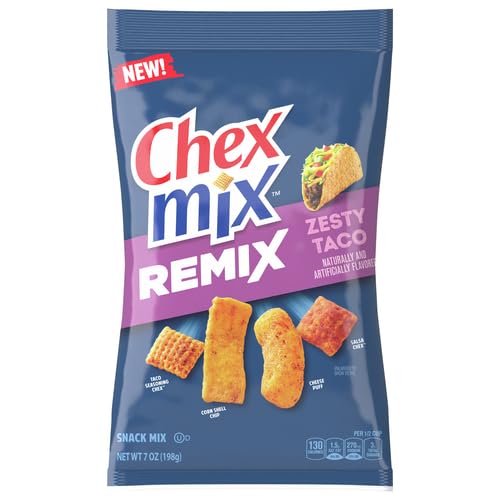 Amazon.com : Chex Mix Snack Mix, Remix Zesty Taco, Snack Bag, 7 oz ...