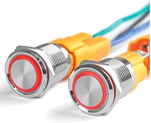 Premium 10A 16mm Metal High Current Latching Push-Button Switch with ...