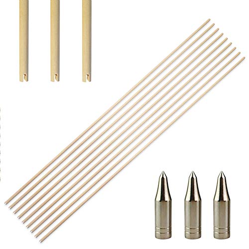 SHARROW 24pcs Archery Wooden Arrow Shafts Handmade Arrows Shafts with ...