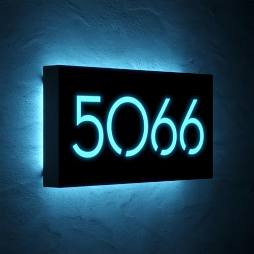 Amazon.com: Customizable 12V LED Lighted Monochrome House Number, 304 ...