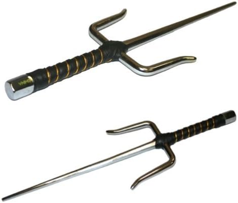 Amazon.com : Ace Martial Arts Supply 18 Inch Sai Set - Chrome : Martial ...