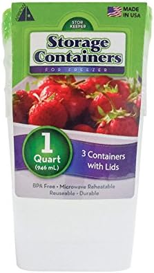 Amazon.com: Arrow Plastic Stor-Keeper Freezer Storage Containers - 1.5 ...