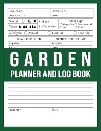Garden Planner and Log Book: Monthly Gardening Organizer Notebook for ...