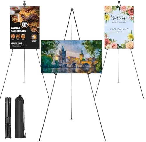 Amazon.com: WYIPOLZI 3 Pack Black Easel Stand for Display Wedding Sign ...