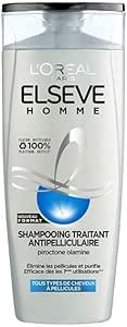 L'Oréal Paris Elseve Homme Shampooing Antipelliculaire 350ml : Amazon ...