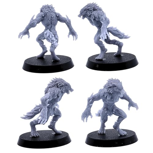 Werewolf Brute Miniature Figure Wolf Wolves 28mm Dungeons and Dragons ...