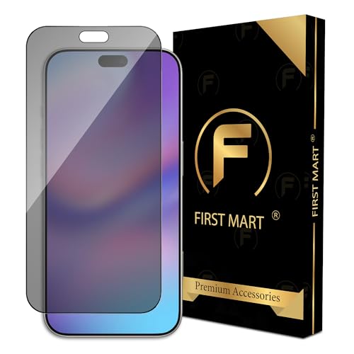FIRST MART Military-Grade Privacy Tempered Glass for iPhone 17 Pro (6.3 ...
