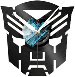 Amazon.com: Handcrafted Vinyl Wall Clock - Transformers : Home & Kitchen