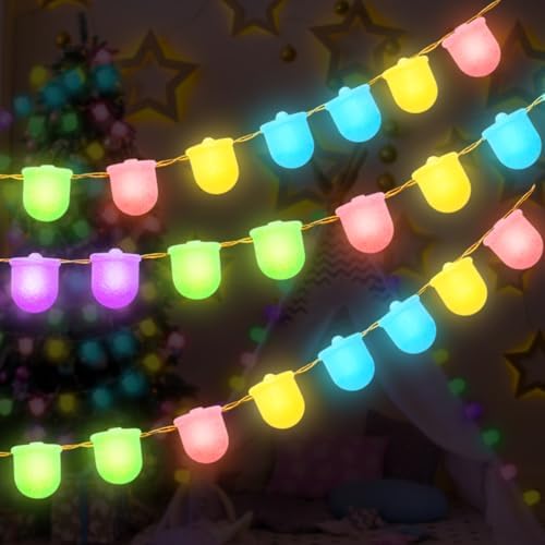 Amazon.com: 2 Pcs Glittered Gumdrop String Lights Decoration Candy Land ...