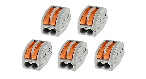 Push Type Wire Terminal Connector (5-Pack) - Push Type, Grey + Orange ...