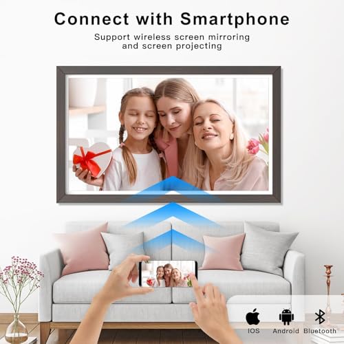 Buy Large Digital-Photo-Frame 21.5" Smart Picture-Frame - Dual WiFi ...