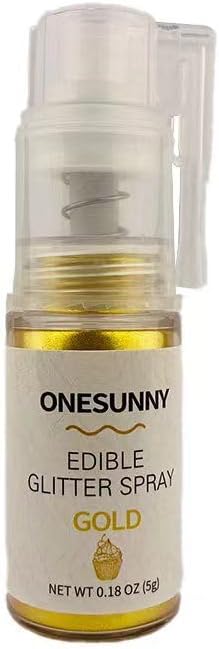 Amazon.com: Edible Gold Glitter Spray Cake Decorating Gold Luster Dust ...