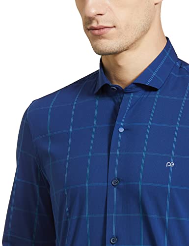 Buy Peter England Men's Slim Fit Shirt (PXSFPSSHS47619_Medium Blue at ...