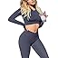 Danysu Naked Feeling Cross Waist 2 Piece Outfit Workout Sets for Women ...