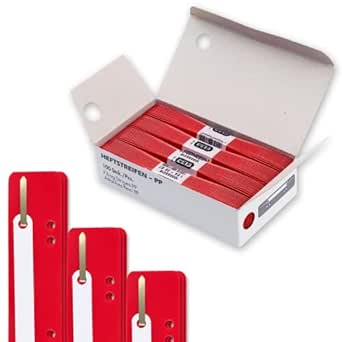 Elba Plastic Filing Strips 150 x 35 mm Red Pack of 100 : Buy Online at ...