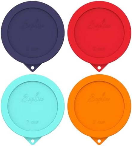 Amazon.com: LUVCOSY 2 Cup Silicone Replacement Lids Storage Cover for ...