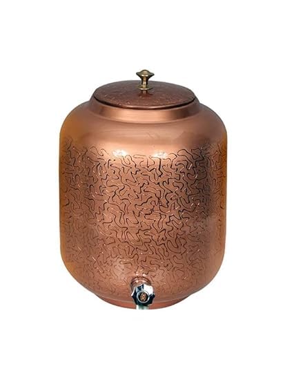 Buy AQUIRIOS Copper Container Imbosed Design Copper Tank Copper Matka ...
