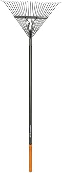 Amazon.com : Fiskars 397930-1001 PRO, Leaf Rake, 65 Inch, Silver ...