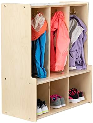 Amazon.com: RRI Goods 3-Section Coat Locker with Bench & Cubby Storage ...