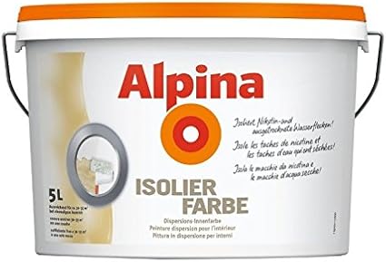 Alpina 5 Liter Isolierfarbe Ruß- & Nikotin, isoliert Nikotin, Ruß und ...