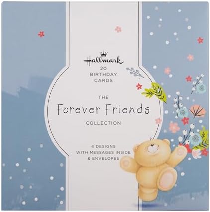 Hallmark Birthday Cards - Multipack of 20 in 4 Forever Friends Designs ...