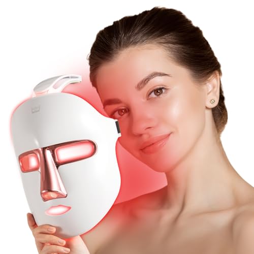 Red Light Mask, 7 Colors Red Light Mask For Face, USB Rechargeable ...