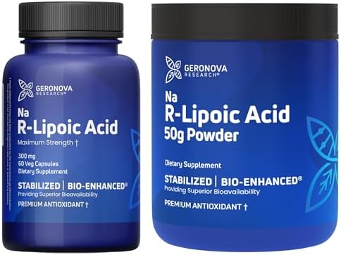 Amazon.com: Geronova Research R-Lipoic Acid 300mg 60 Caps, Bio-Enhanced ...