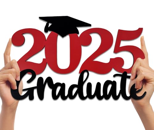 2025 Graduation Party Decorations Wooden Sign Red Class of - Import It All