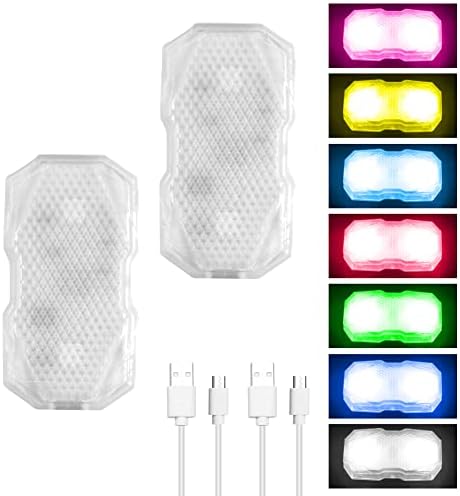 Amazon.com: URAQT Wireless Led Lights for Car Interior,2pcs 7 Colors ...