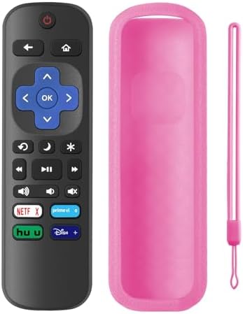 Amazon.com: Replacement Remote Control for Roku TV with Pink Soft ...